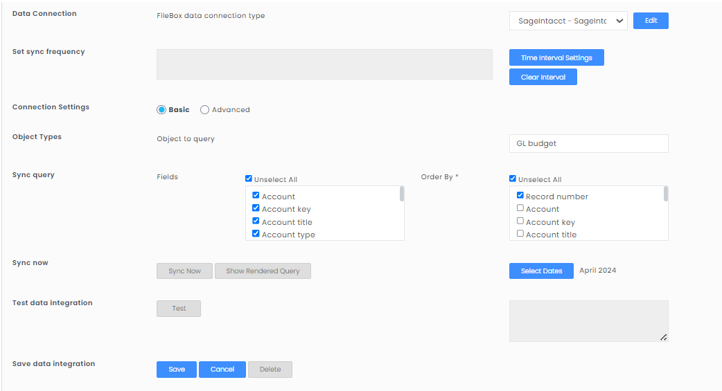 Sync Datarails with Sage Intacct – DataRails