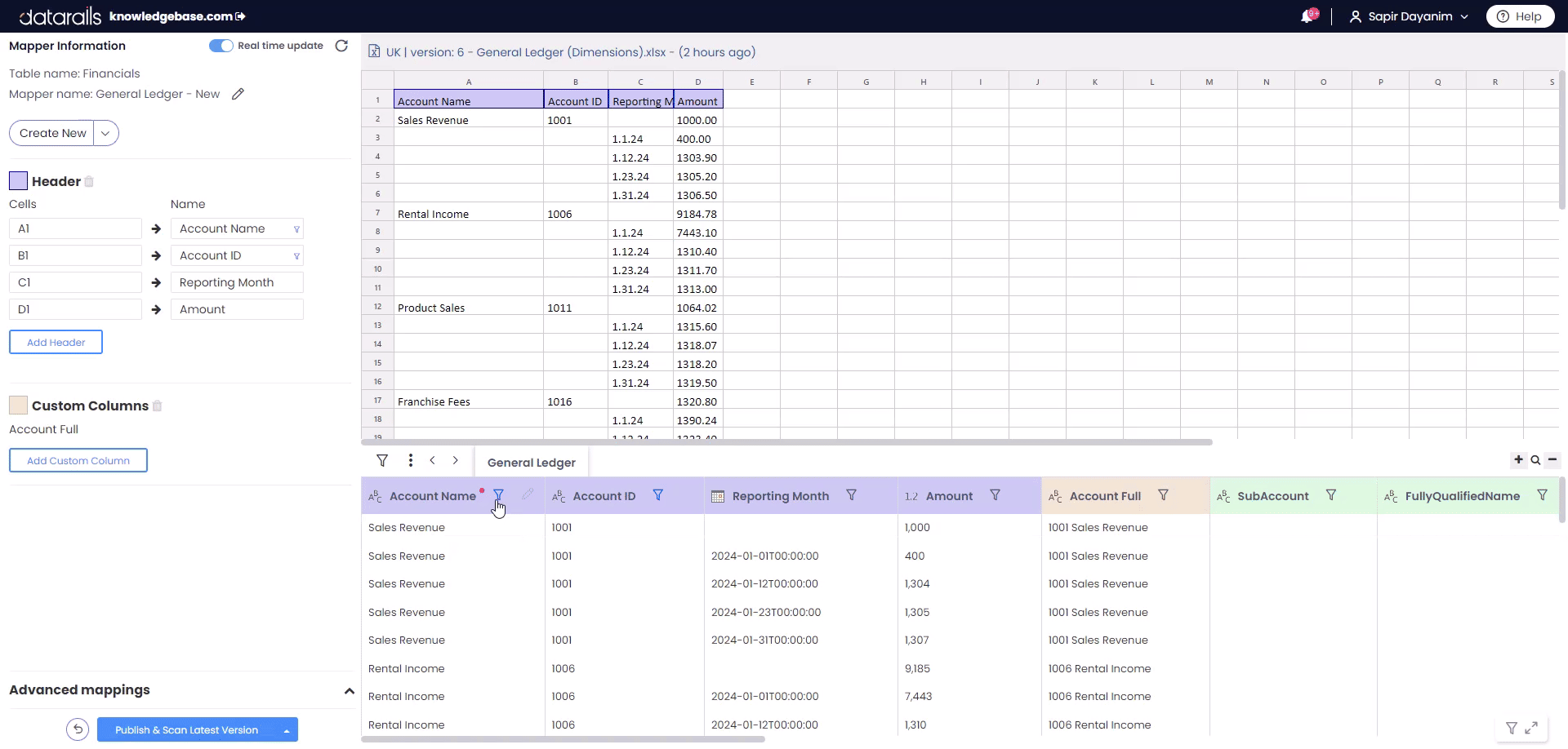 Data Mapper: Filters – DataRails