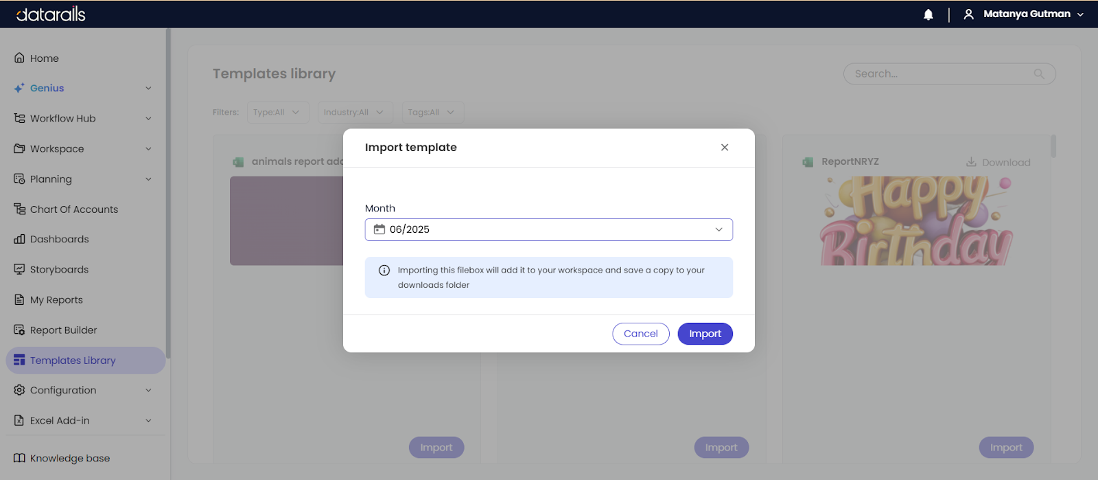 Template Library – DataRails