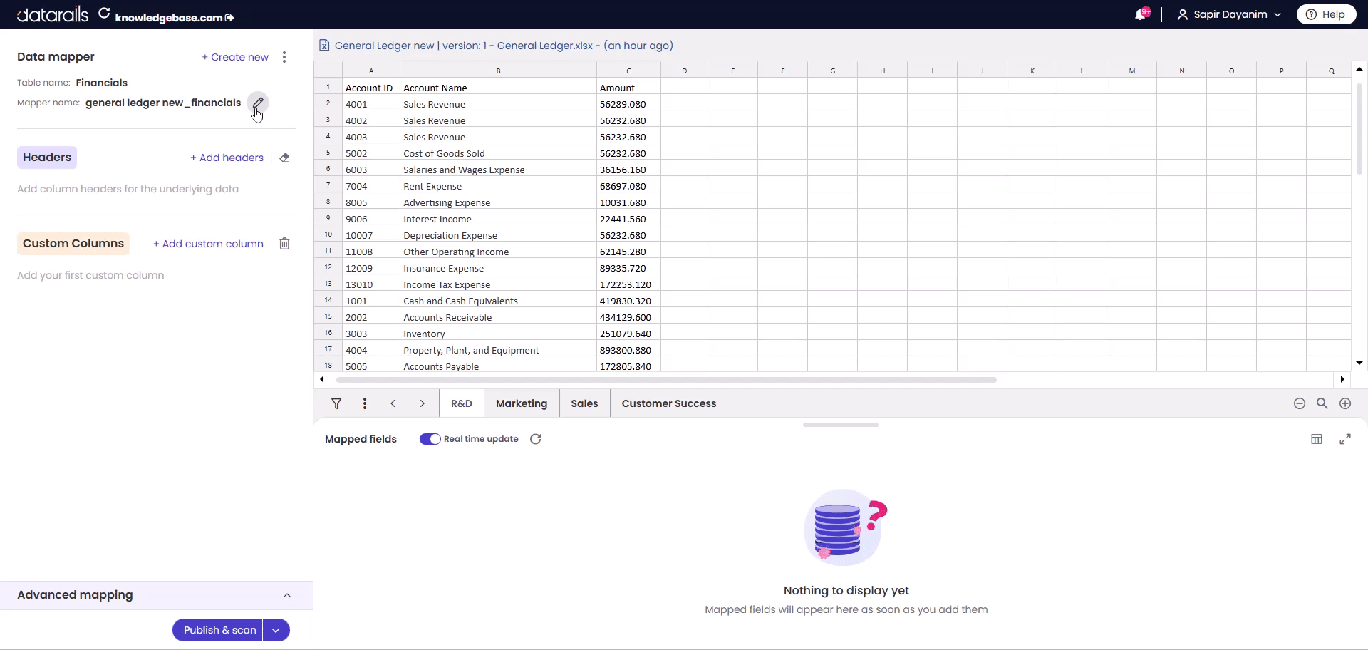 Creating a new Data Mapper – DataRails
