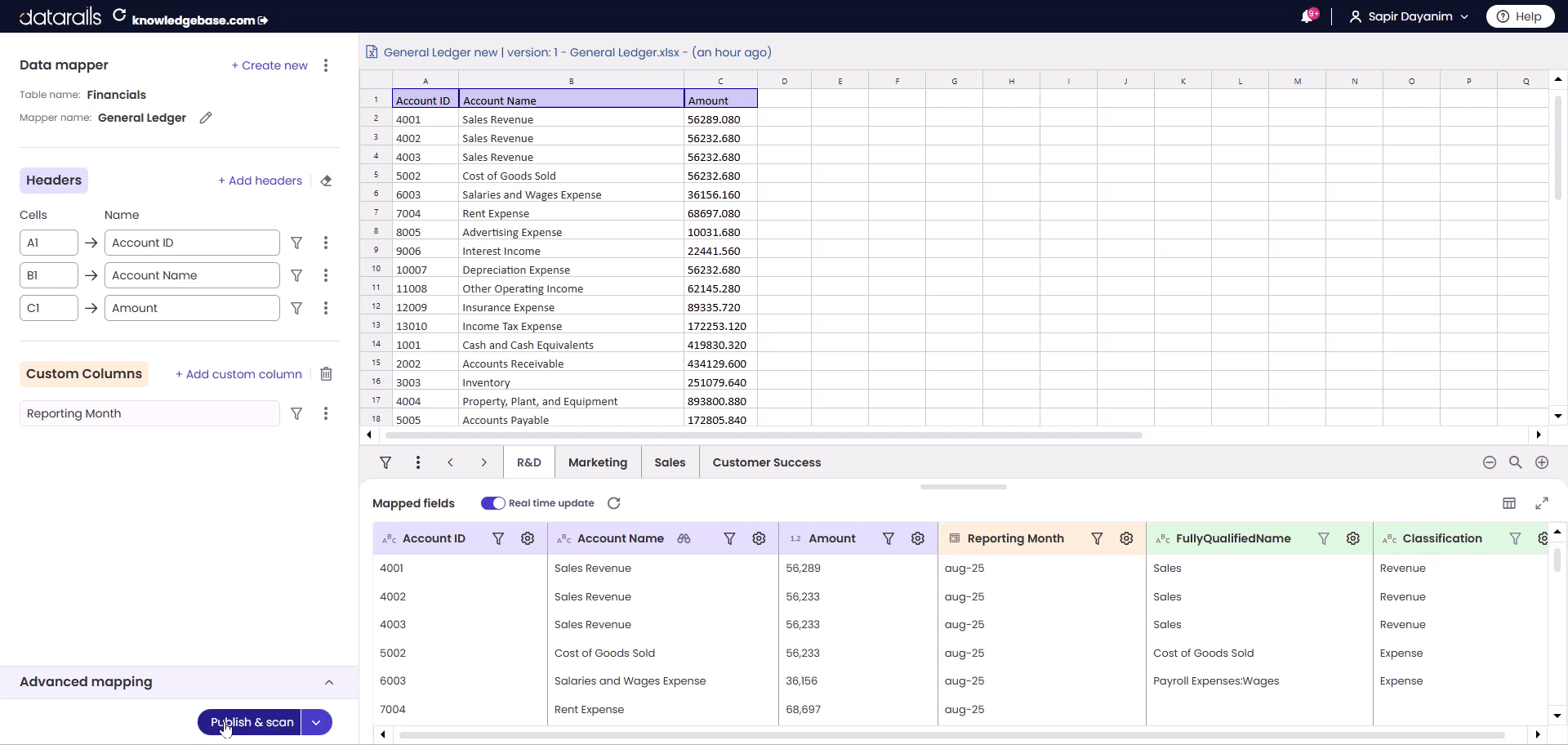 Creating a new Data Mapper – DataRails